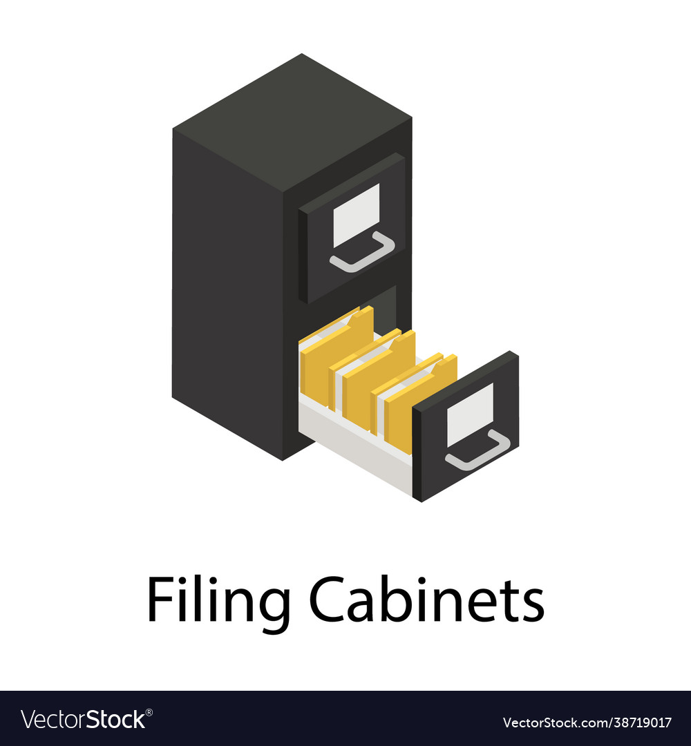 Filing cabinets Royalty Free Vector Image - VectorStock