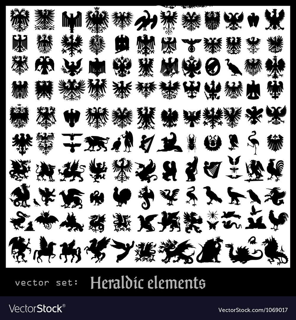 Heraldic elements Royalty Free Vector Image - VectorStock