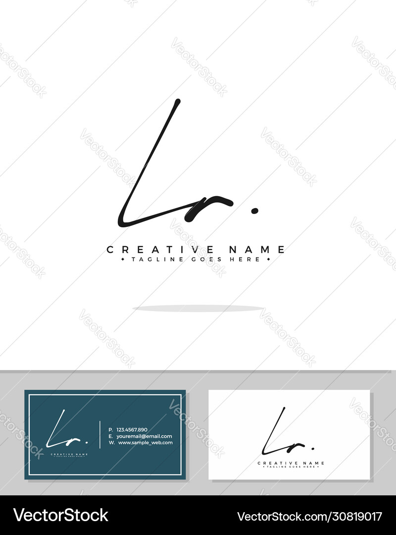 L a la initial logo signature handwriting Vector Image