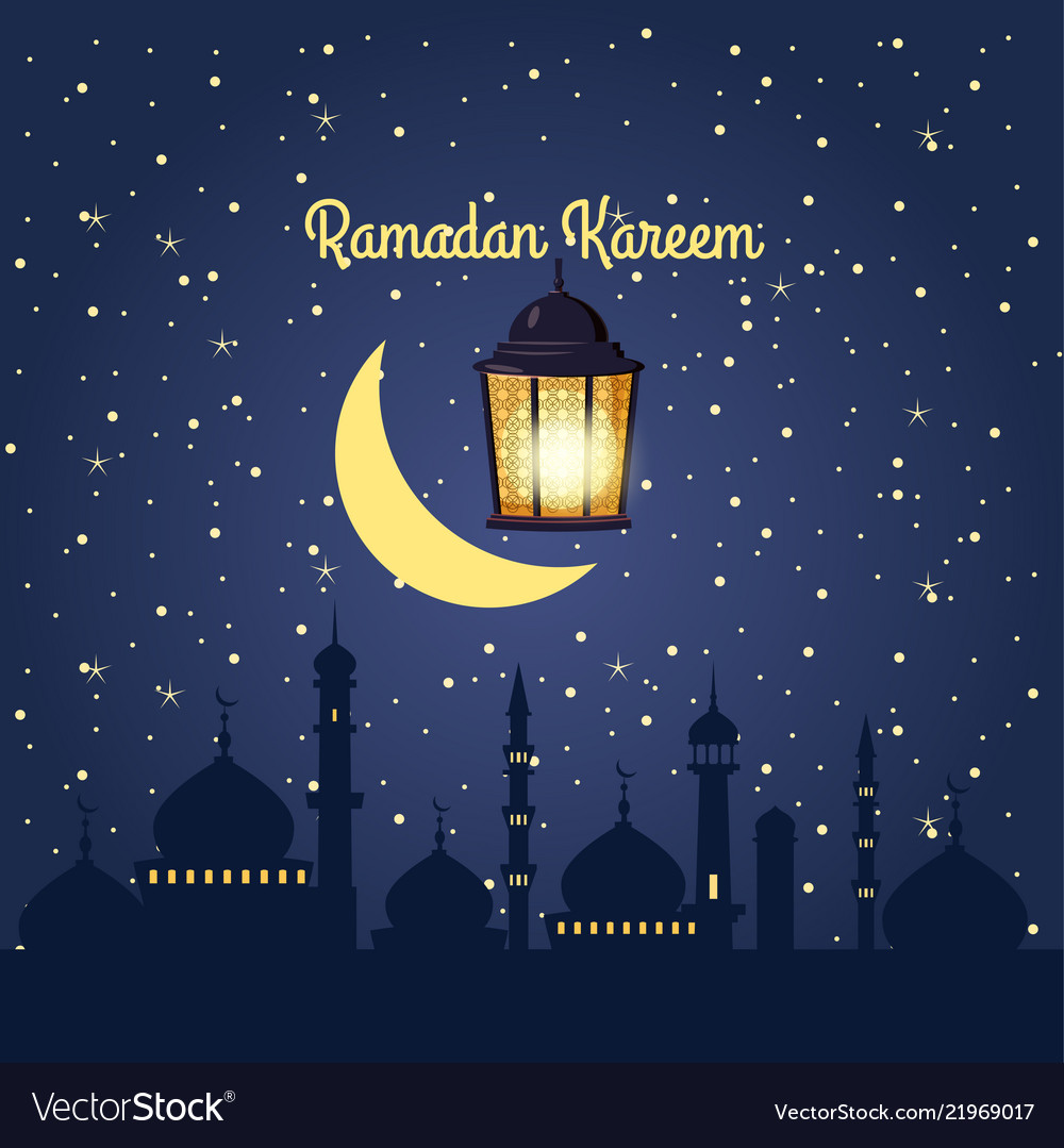 Ramadan kareem background silhouettes Royalty Free Vector Ramadan kareem background silhouettes Royalty Free Vector