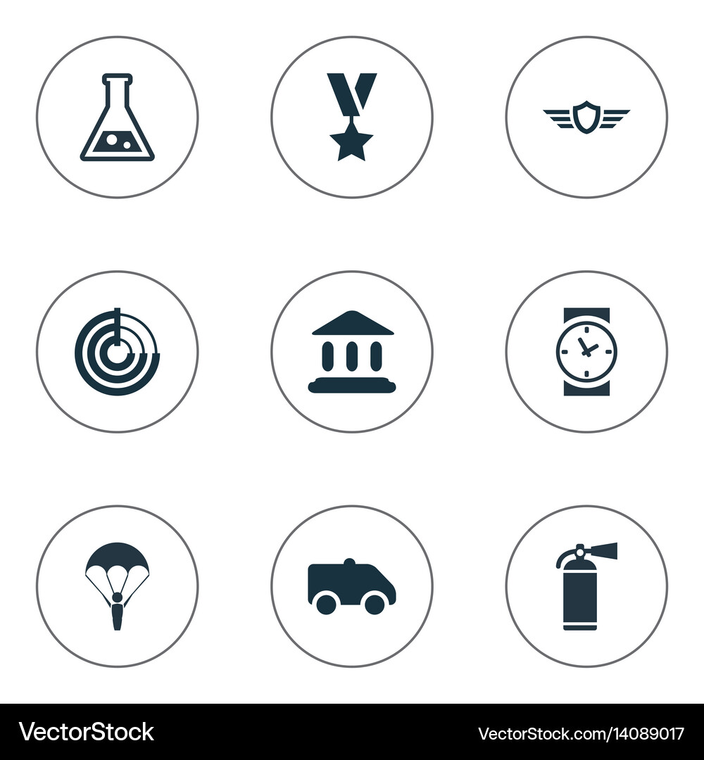 Set of simple terror icons Royalty Free Vector Image