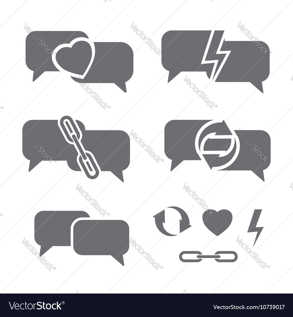 Speech bubble set Royalty Free Vector Image - VectorStock