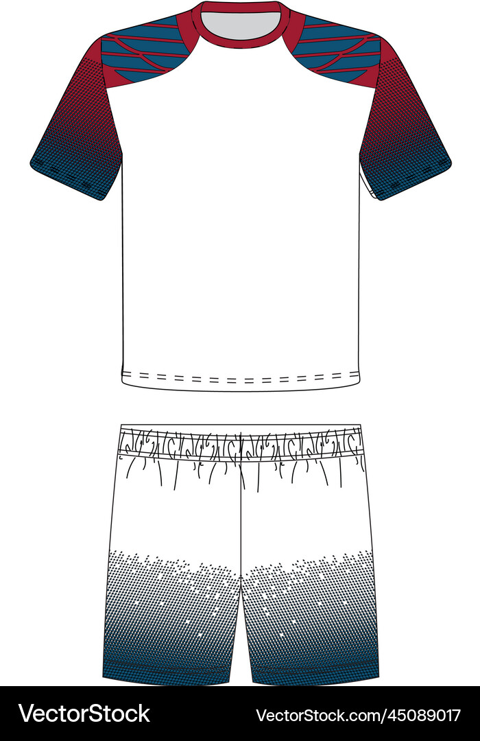 Volleyball uniforms jerseys shorts mock ups Vector Image