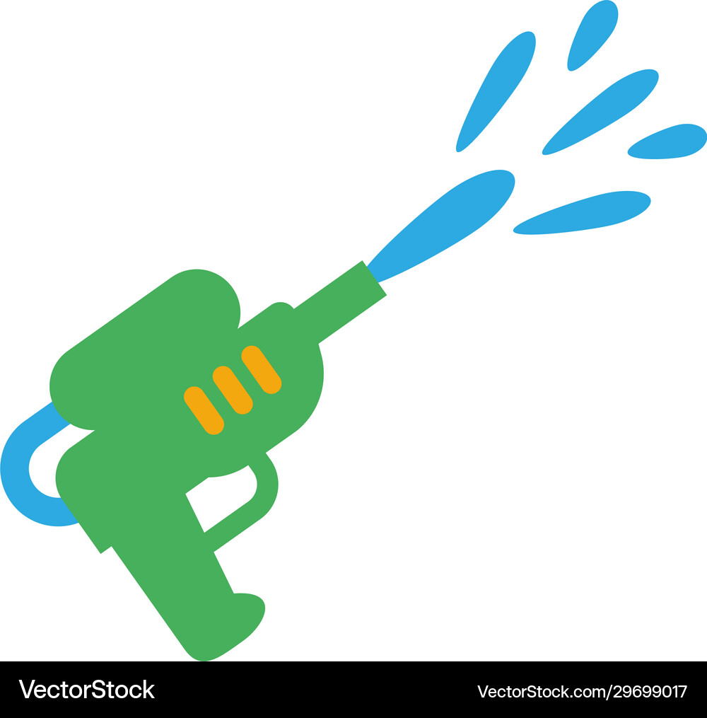 Water gun toy flat style icon Royalty Free Vector Image