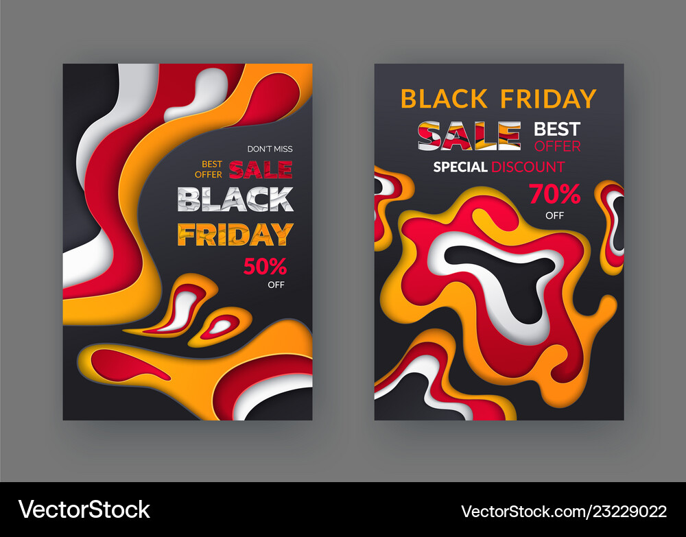 Black friday special discount percent offer Vector Image