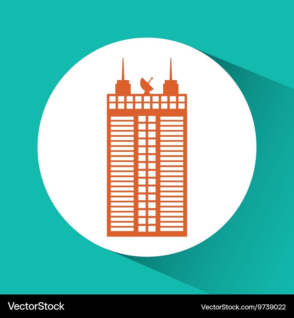 Building and tower icon city design Royalty Free Vector