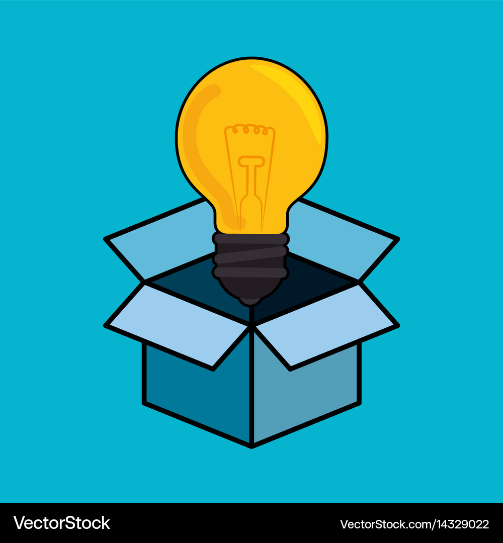 Bulb light big idea concept Royalty Free Vector Image