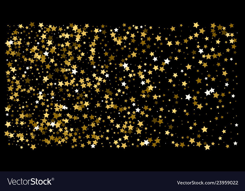 Gold stars confetti celebration Royalty Free Vector Image