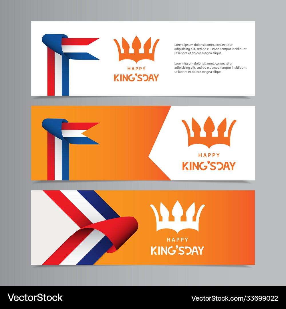 Happy kings day celebration template design Vector Image