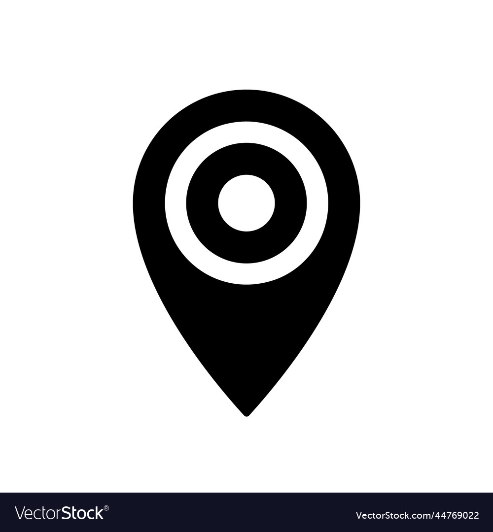 Location mark black glyph ui icon Royalty Free Vector Image