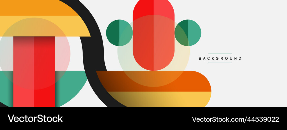 Round geometric shapes lines and circles Vector Image
