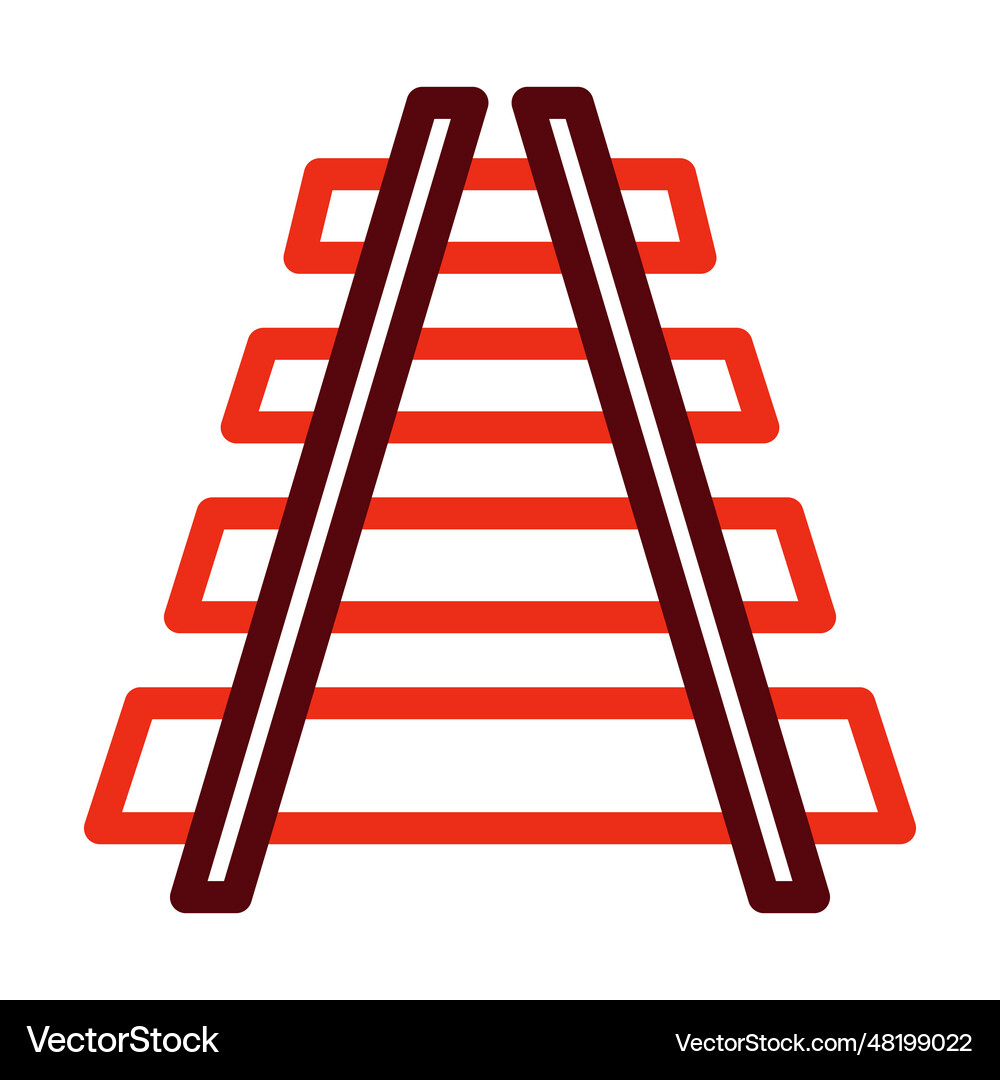 Train tracks glyph two color icon for personal Vector Image