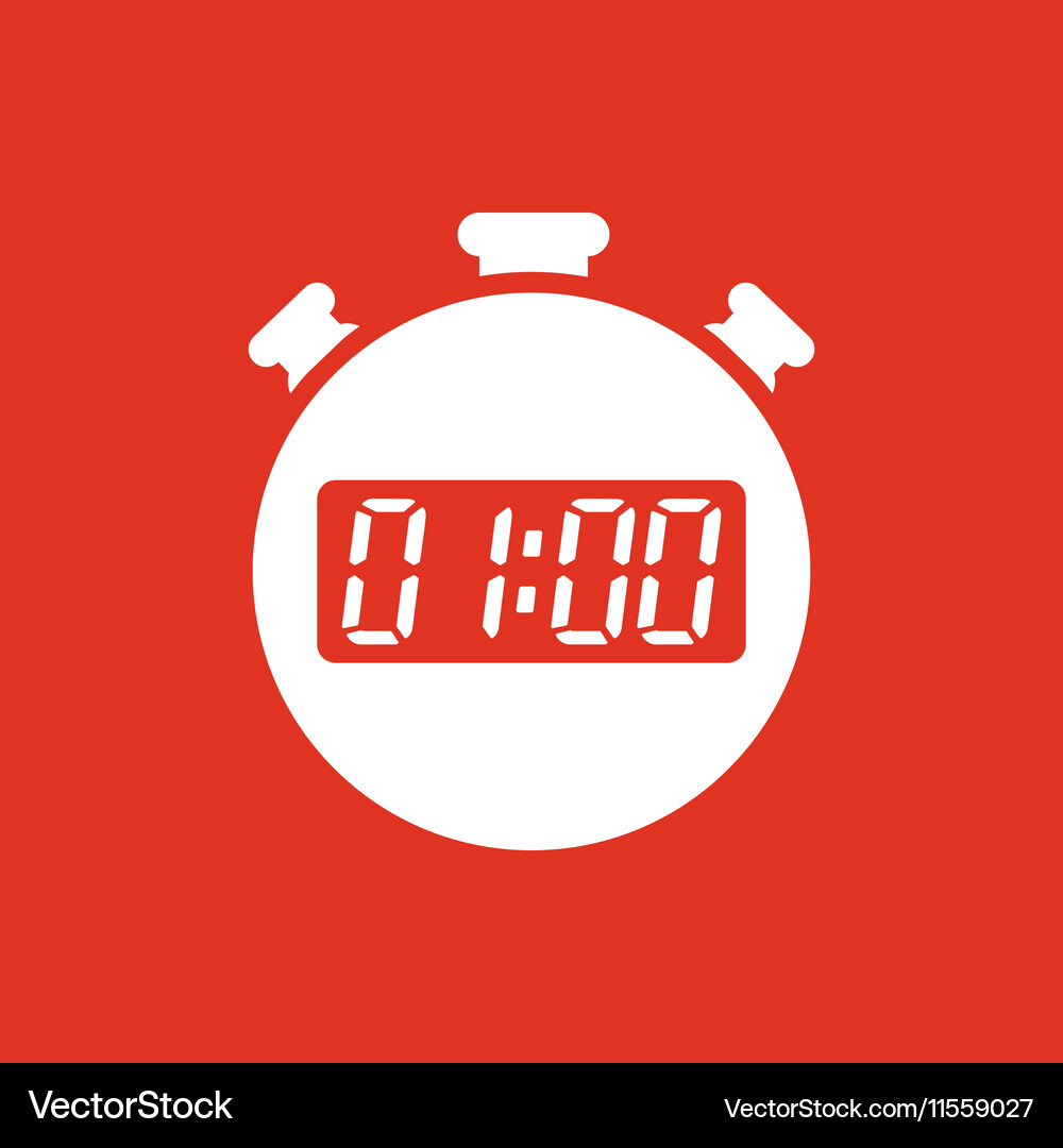 60 seconds minutes stopwatch icon clock Royalty Free Vector