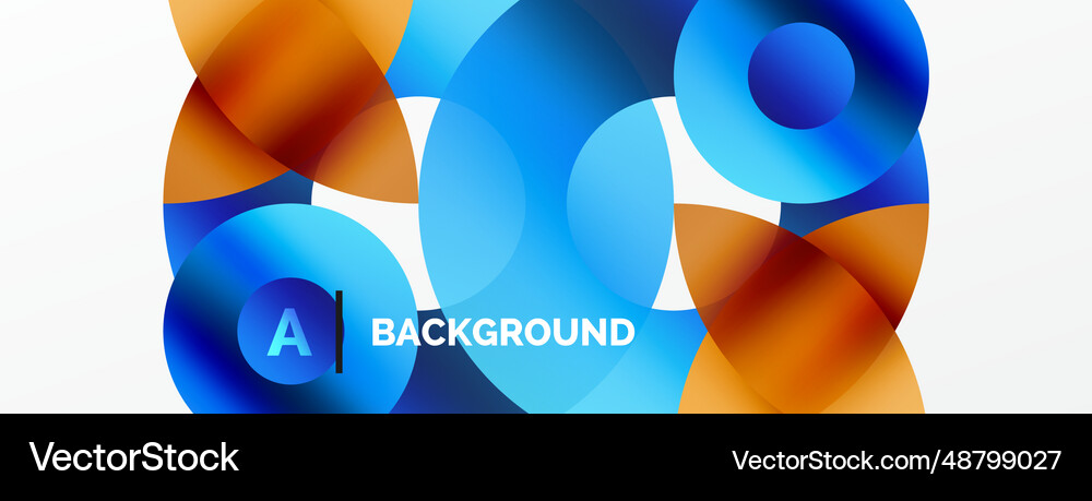 Abstract round geometric shapes with gradients Vector Image