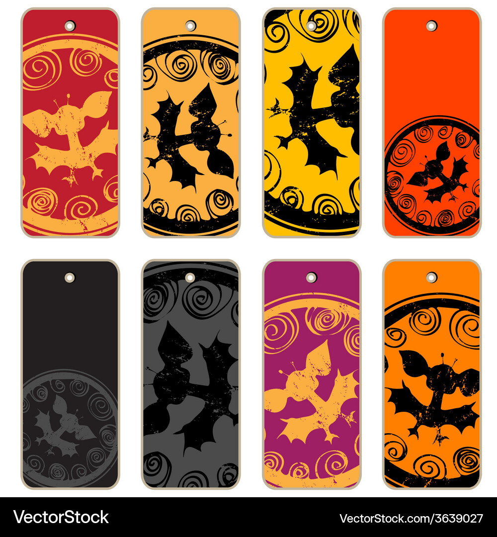 Bat stamp price tags Royalty Free Vector Image
