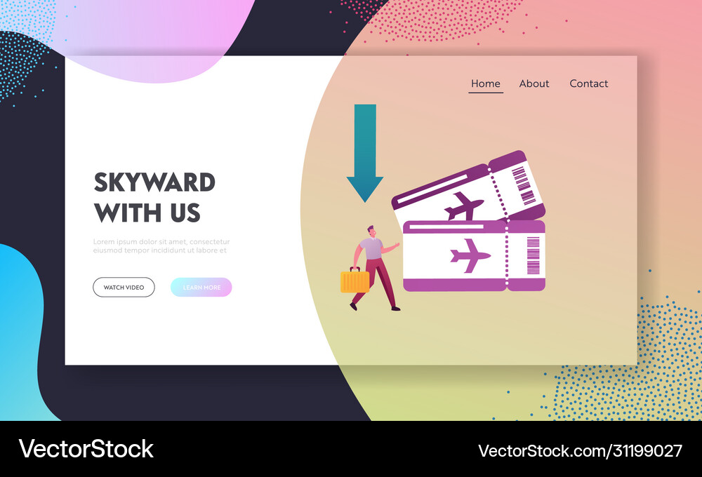 Cheap flight low cost airline offer promotion Vector Image
