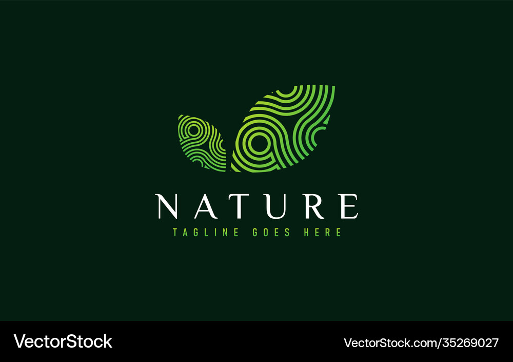 Colorful nature leaf logo design with abstract Vector Image