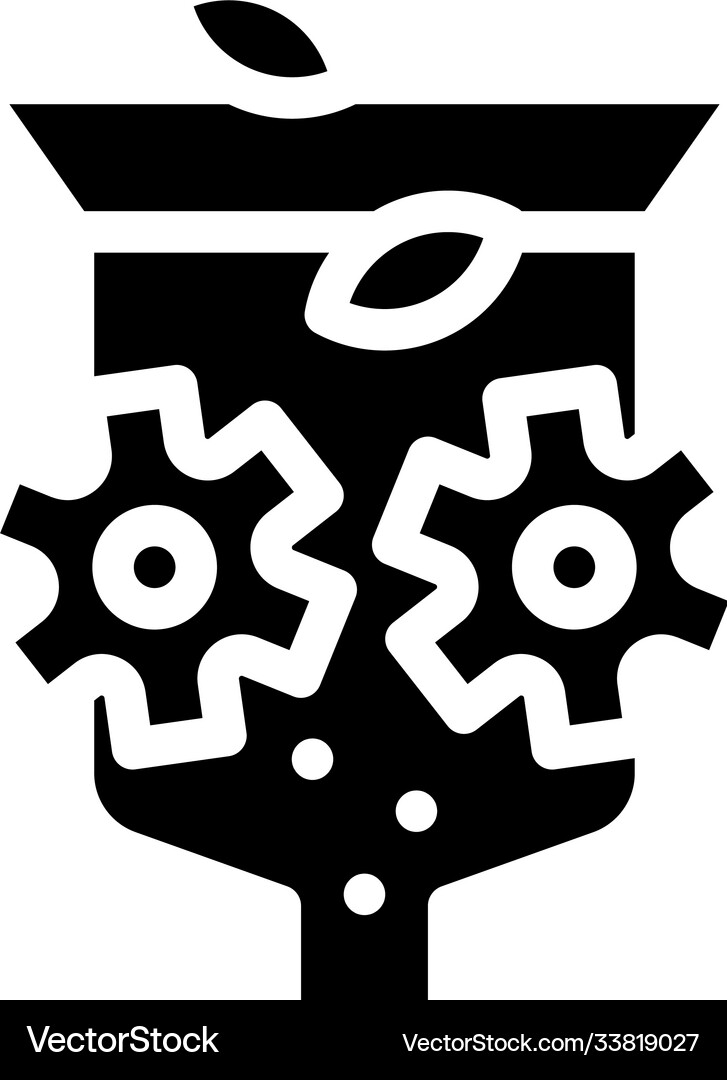 Crusher equipment glyph icon symbol Royalty Free Vector