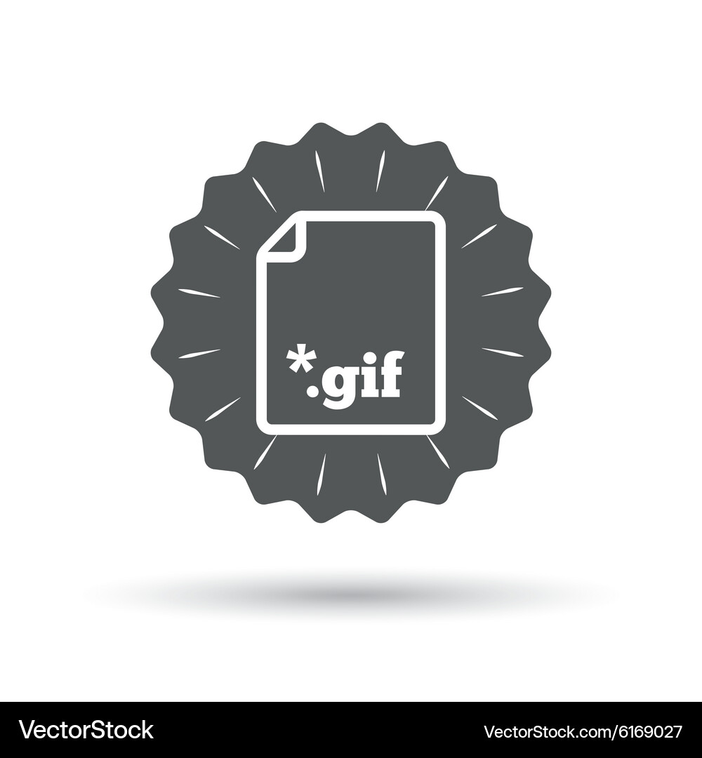 File gif sign icon download image Royalty Free Vector Image