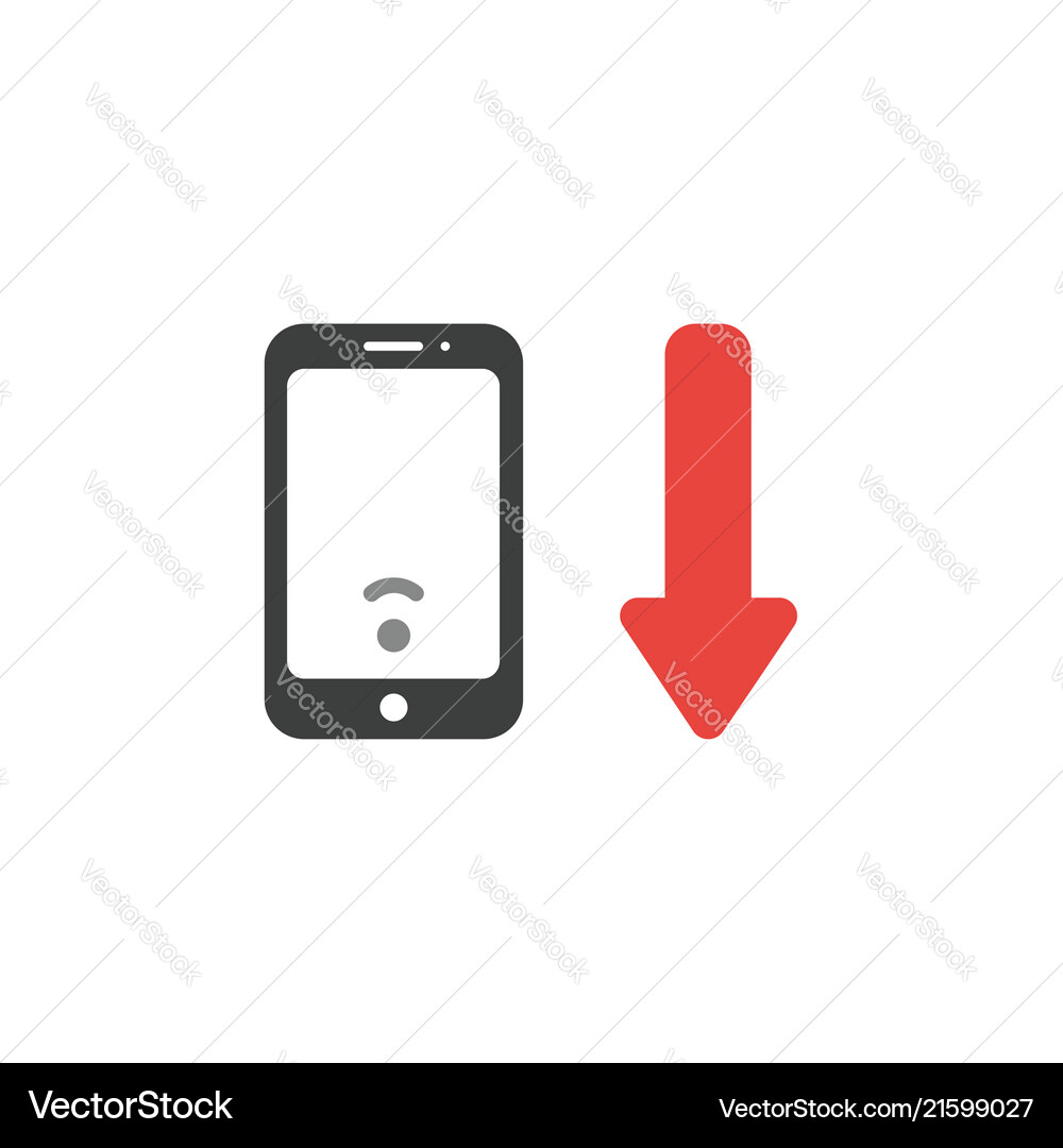 Flat design concept of smartphone with low Vector Image
