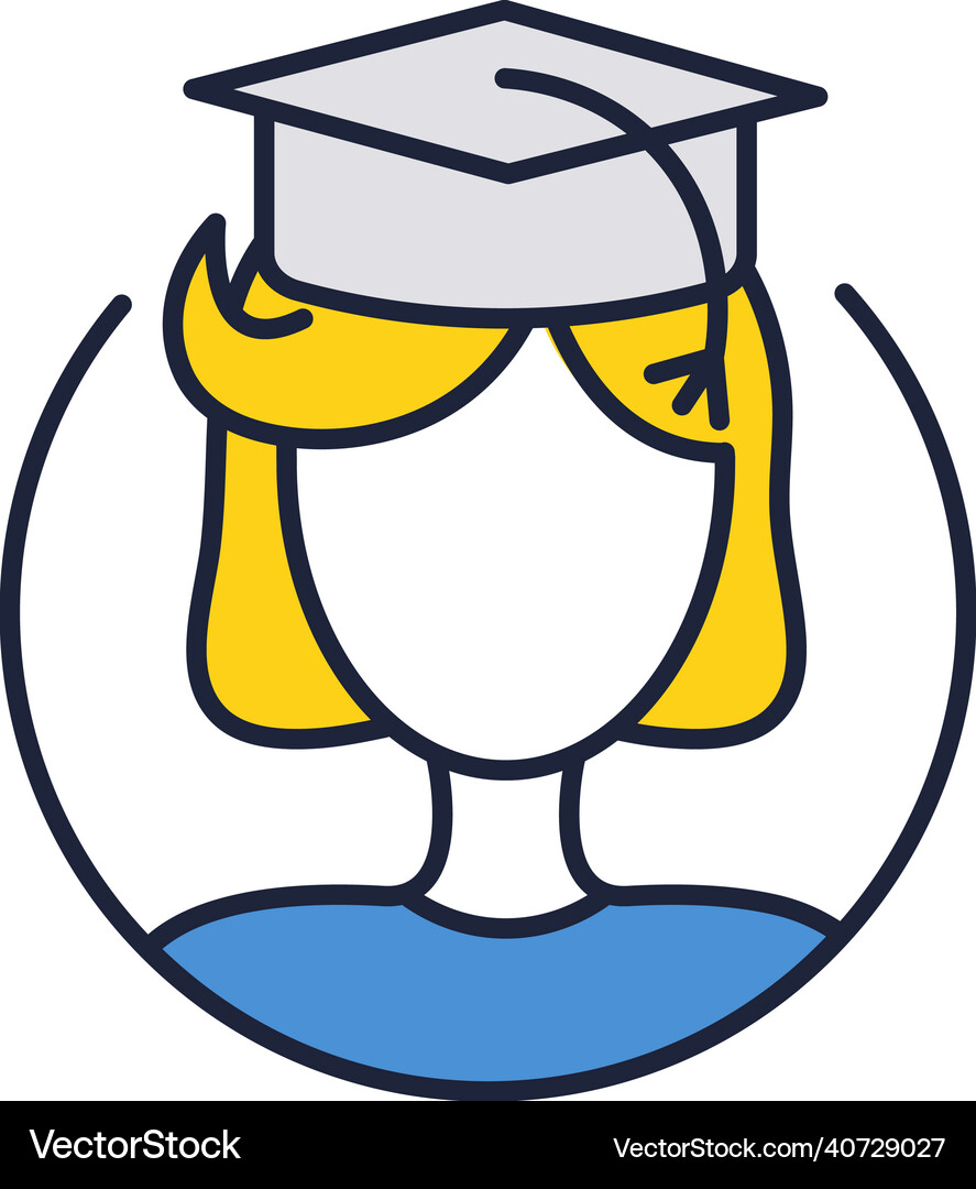 Graduate student icon college school logo Vector Image