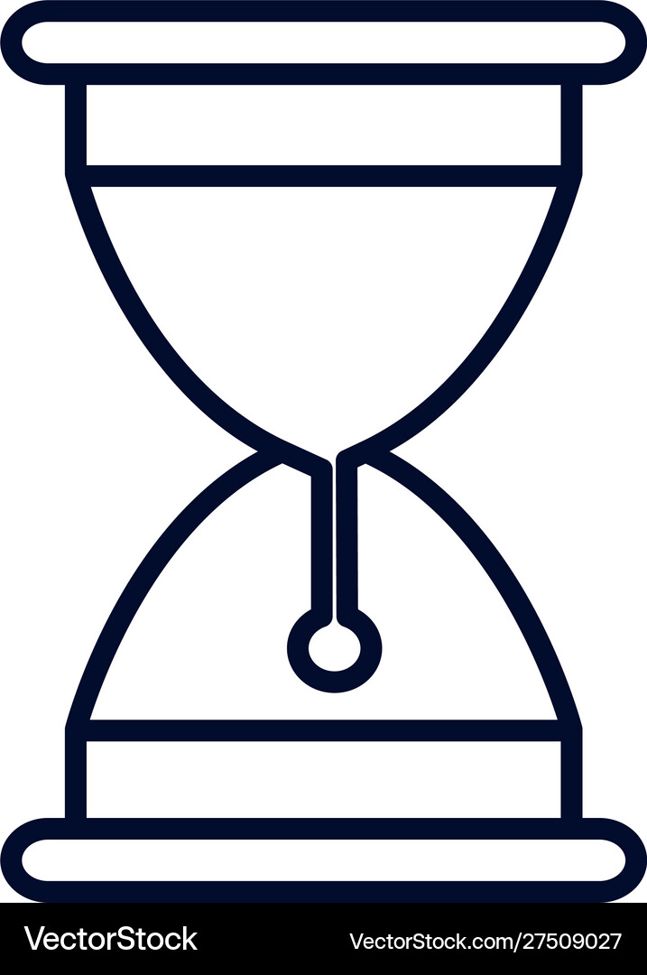 Isolated sand hourglass icon line design Vector Image