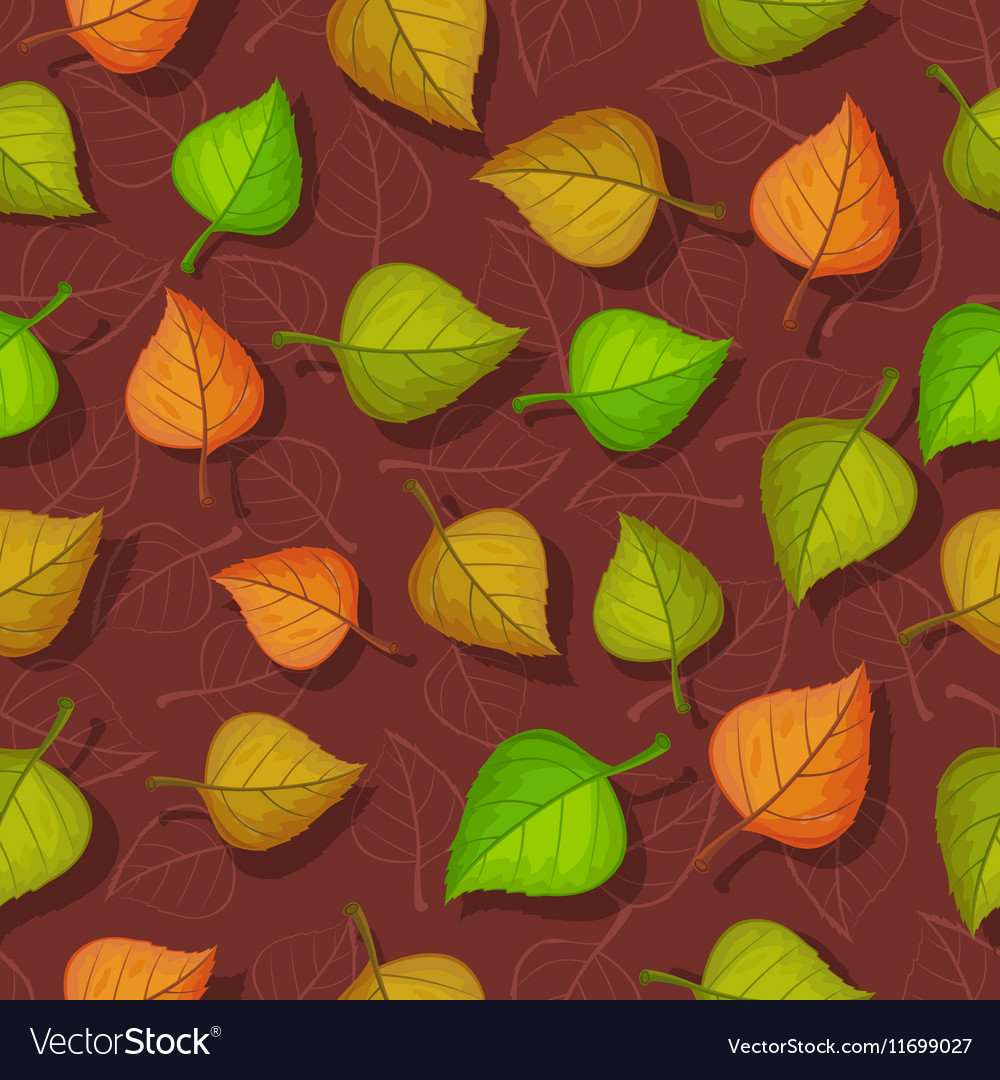 Leaves seamless pattern Royalty Free Vector Image