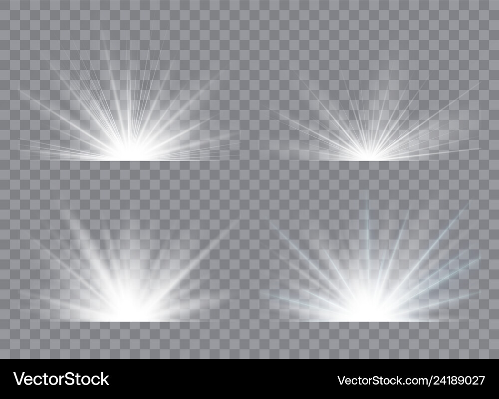 Light effect stars bursts sunrise dawn Royalty Free Vector