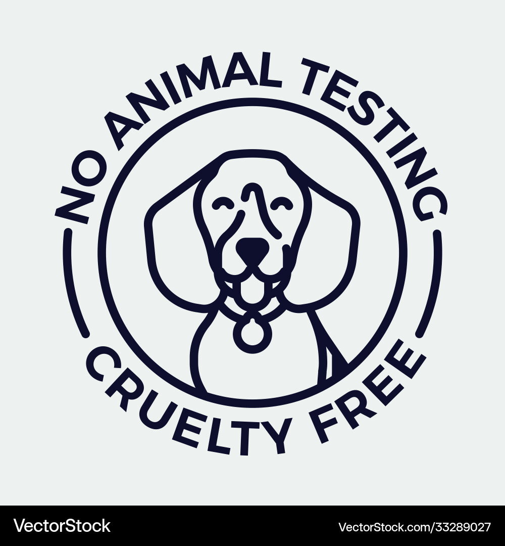 No animal testing and cruelty free monoweight Vector Image