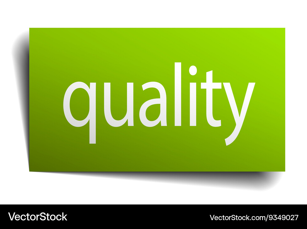 Quality square paper sign isolated on white Vector Image