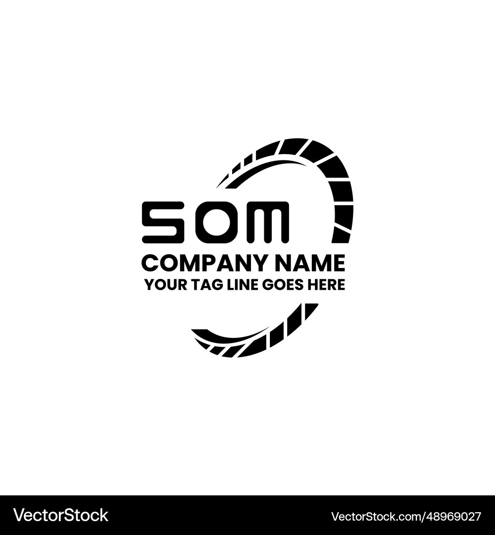 Som letter logo design simple and modern Vector Image