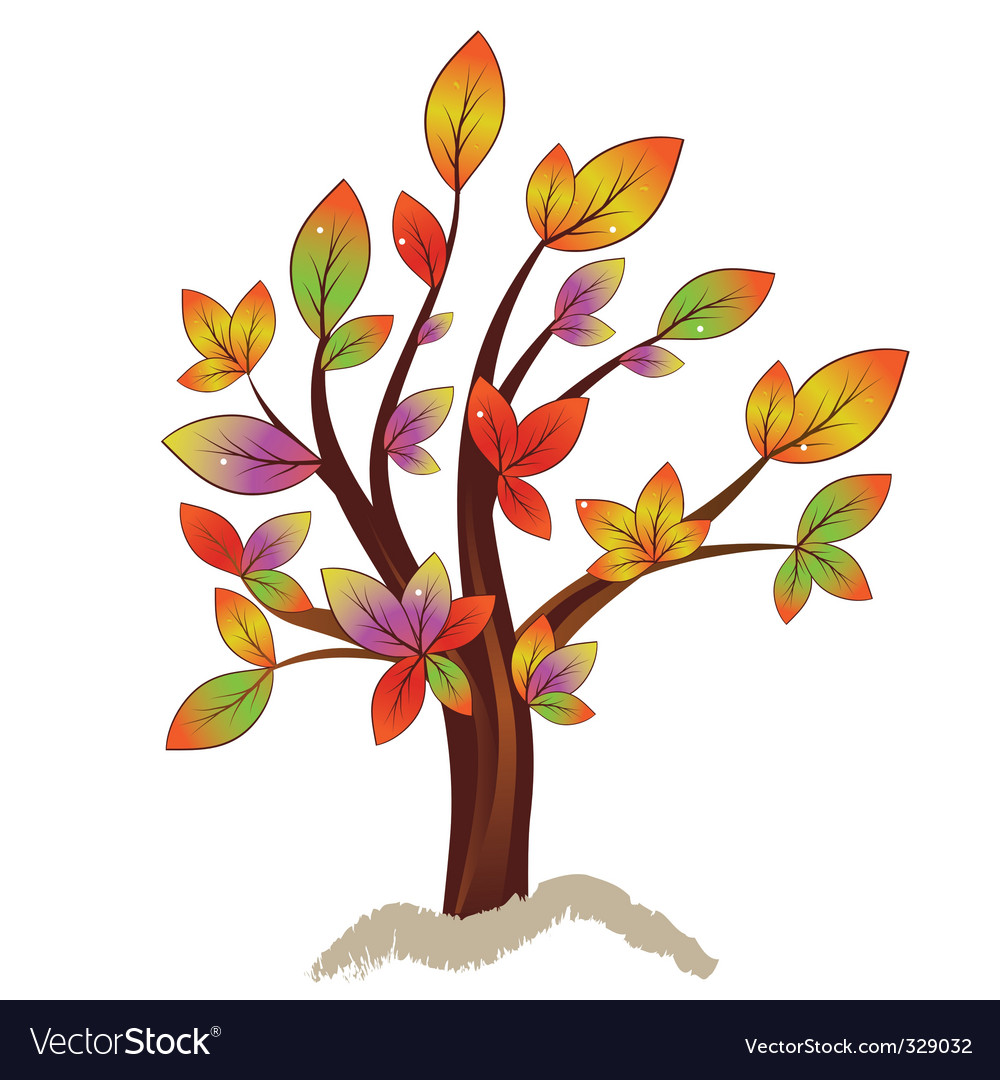 Autumn tree Royalty Free Vector Image - VectorStock