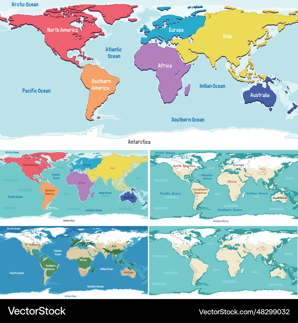 Cartoon Continents