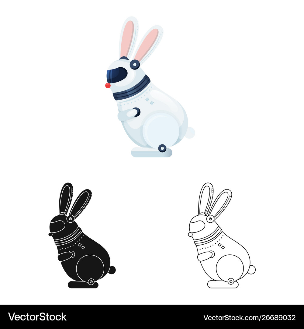 Design rabbit and animal sign set Royalty Free Vector Image