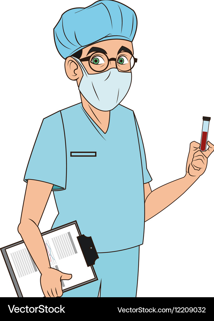 Isolated doctor cartoon design Royalty Free Vector Image