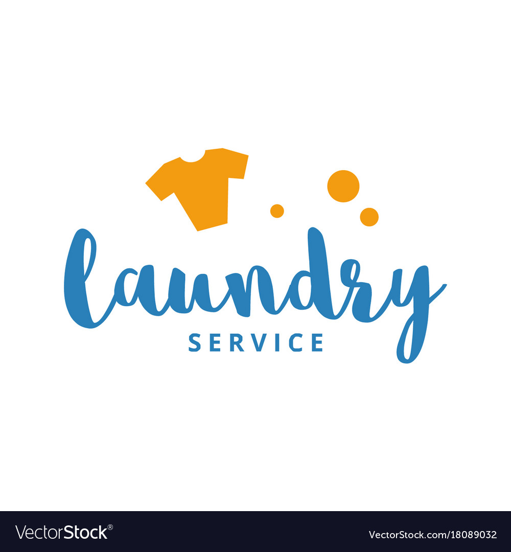 Laundry logo Royalty Free Vector Image - VectorStock