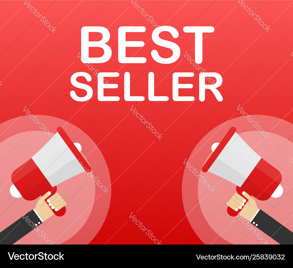 Megaphone hand business concept with text best Vector Image