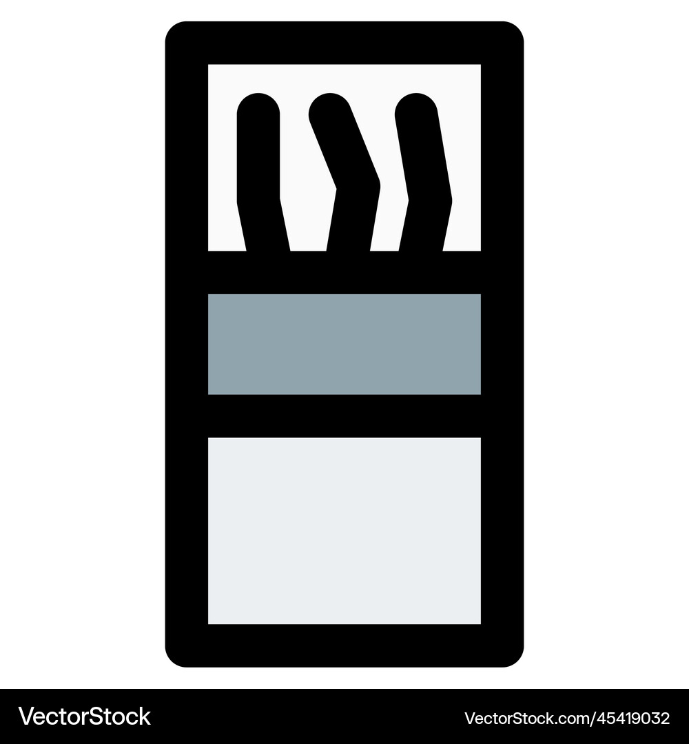 Packaged soft grissini torinesi bread Royalty Free Vector