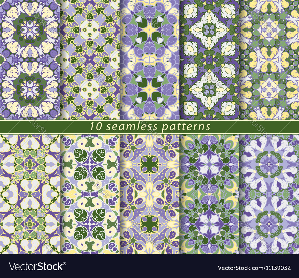Set of seamless pattern Royalty Free Vector Image