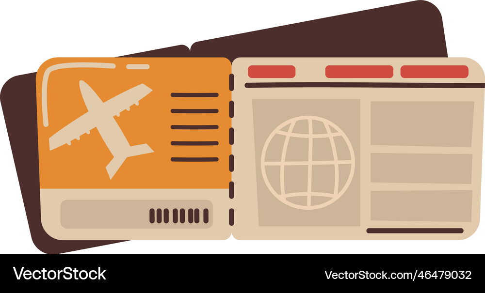 Tickets airline tourism Royalty Free Vector Image