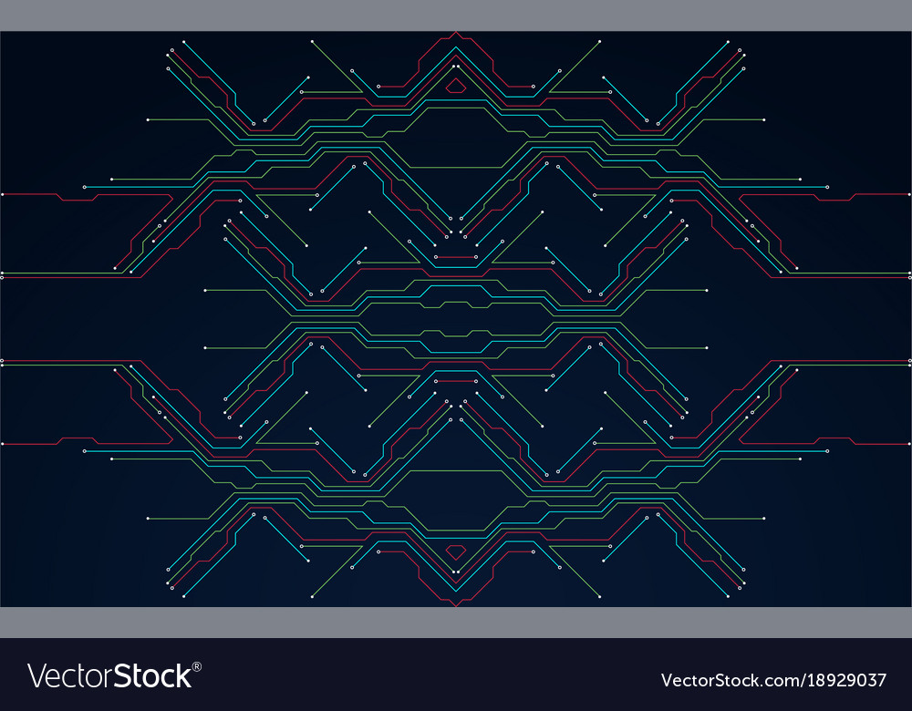 Abstract technology circuit board communication Vector Image