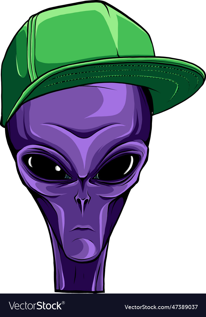 Alien head design Royalty Free Vector Image - VectorStock