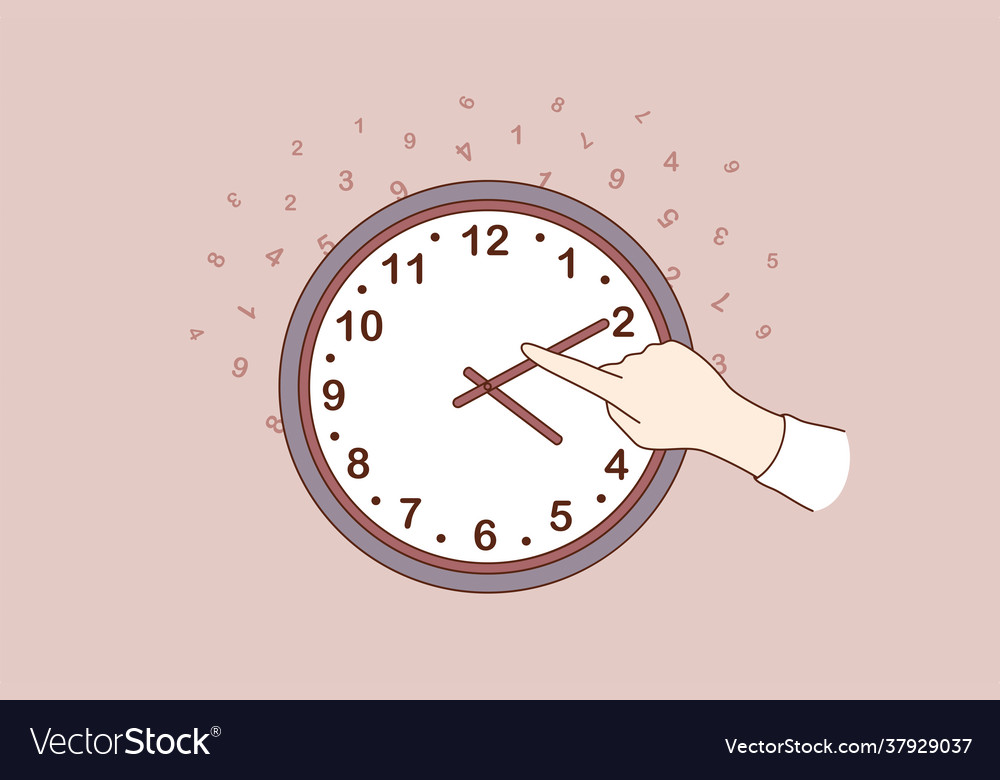 Changing time concept Royalty Free Vector Image