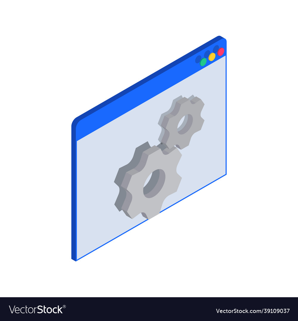 Gear coding window composition Royalty Free Vector Image Gear coding window composition Royalty Free Vector Image