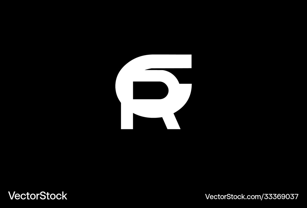 Gr and rg or g r abstract monogram logo Royalty Free Vector