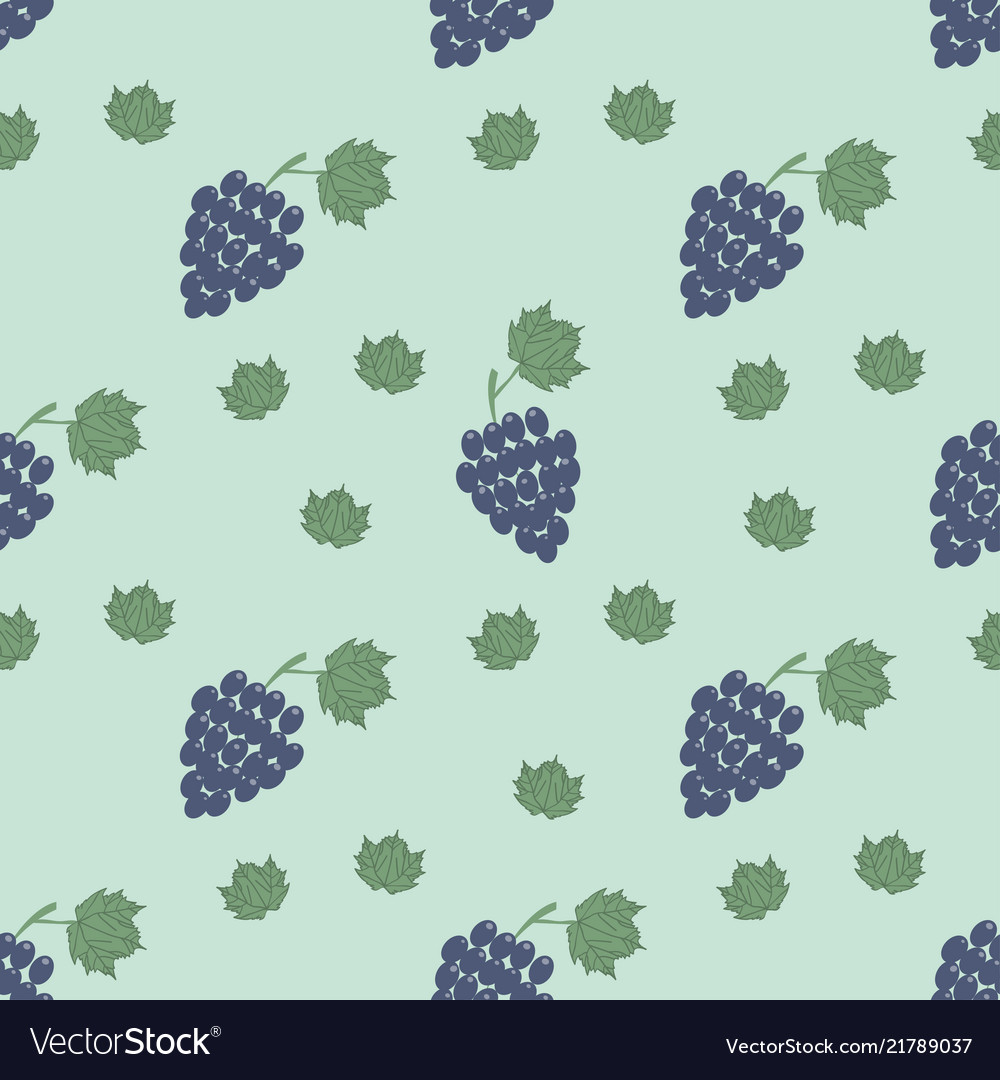 Grapes branch pattern Royalty Free Vector Image