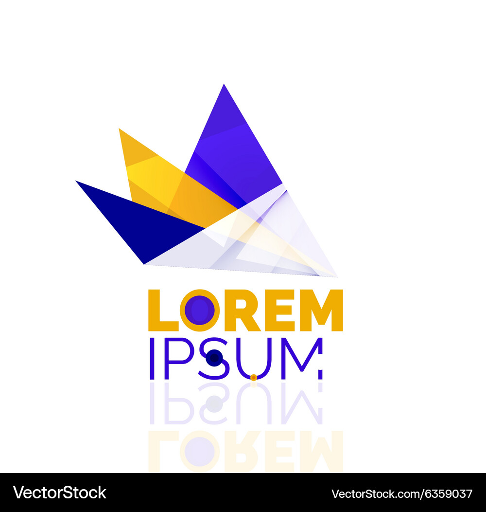 Logo abstract geometric business icon Royalty Free Vector