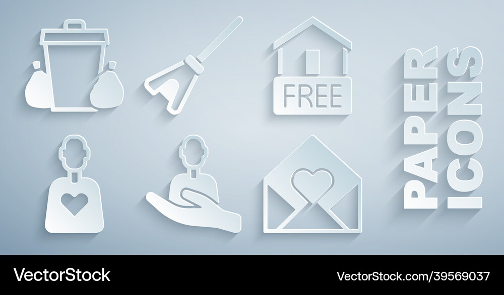 Set caring for people free home delivery Vector Image