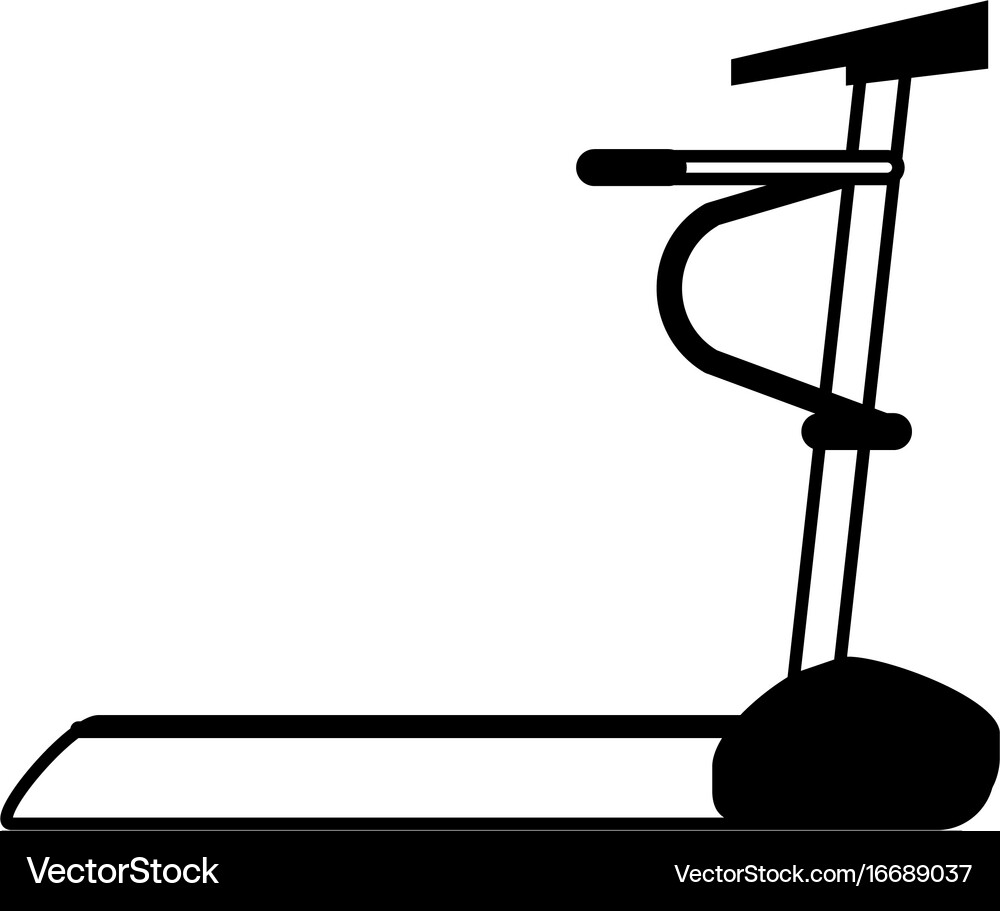 Treadmill machine fitness icon image Royalty Free Vector
