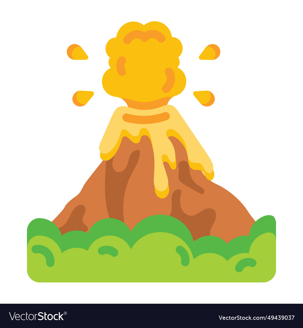Volcano Royalty Free Vector Image - VectorStock